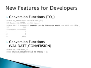 Oracle database 12.2 new features | PPTX | Databases | Computer Software and Applications