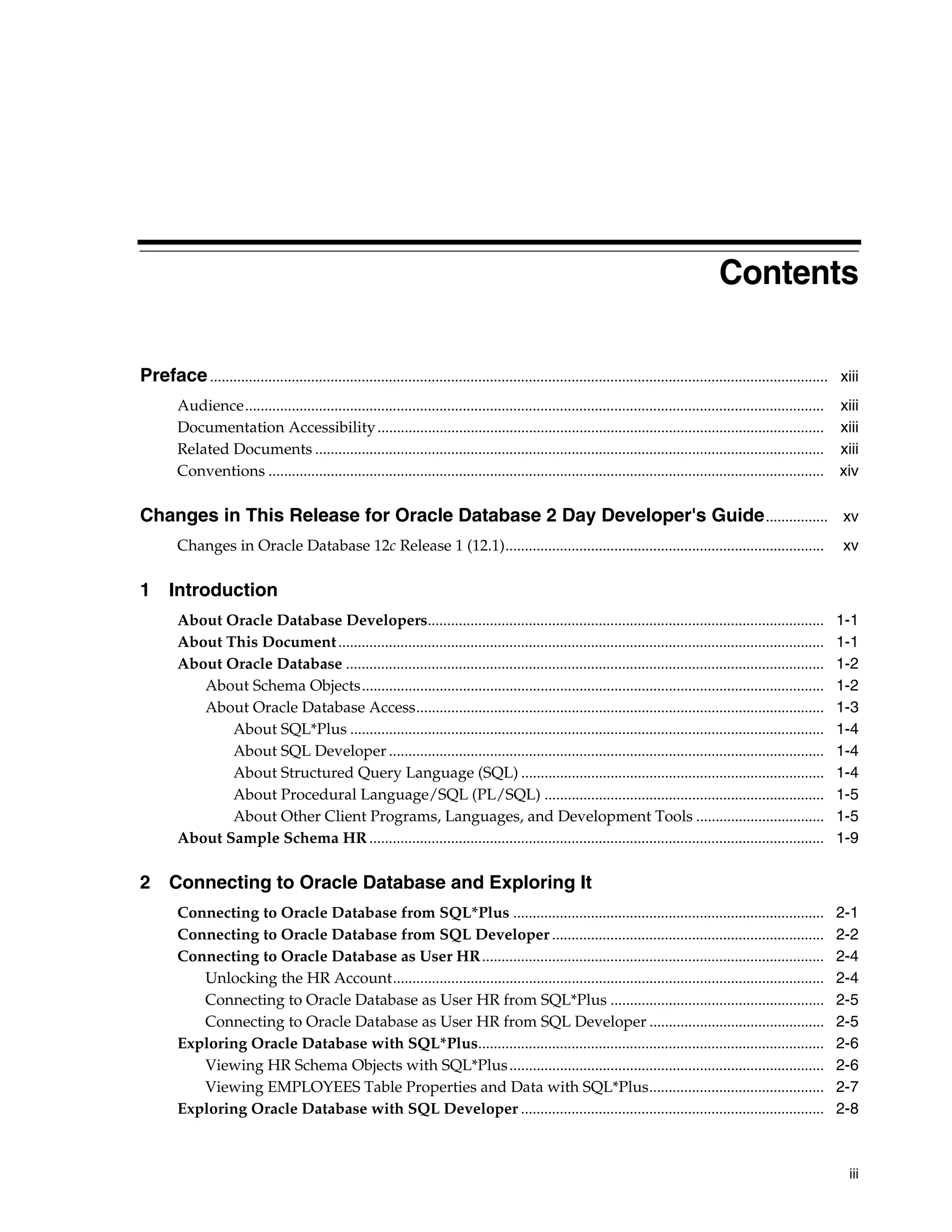 Oracle database 12c 2 day developer's guide 123 | PDF