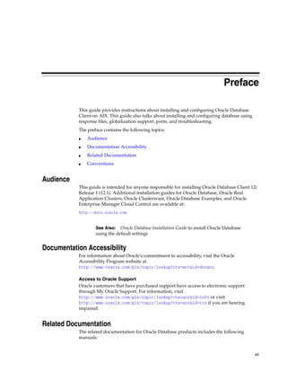 Oracle database 12c client installation guide | PDF