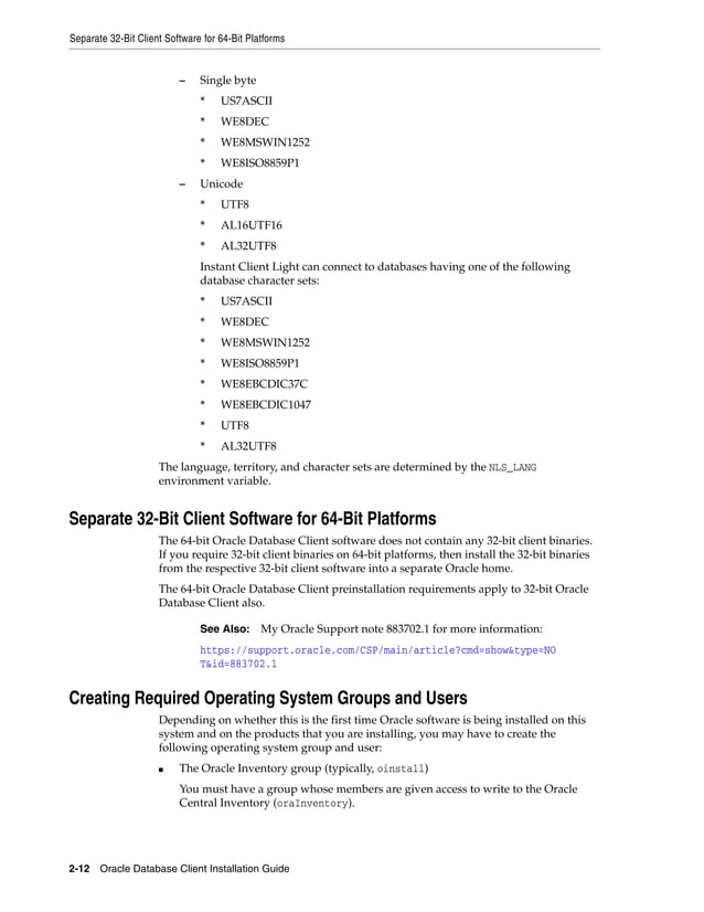 Oracle Database 12c Client Installation Guide 6 Pdf