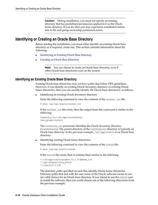 Oracle database 12c client installation guide 6 | PDF
