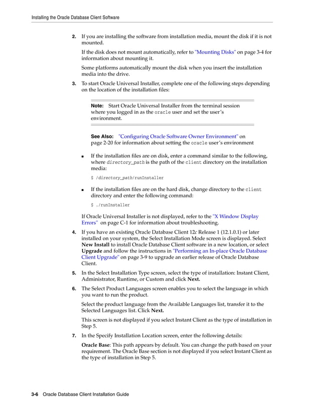 Oracle database 12c client installation guide 6 | PDF