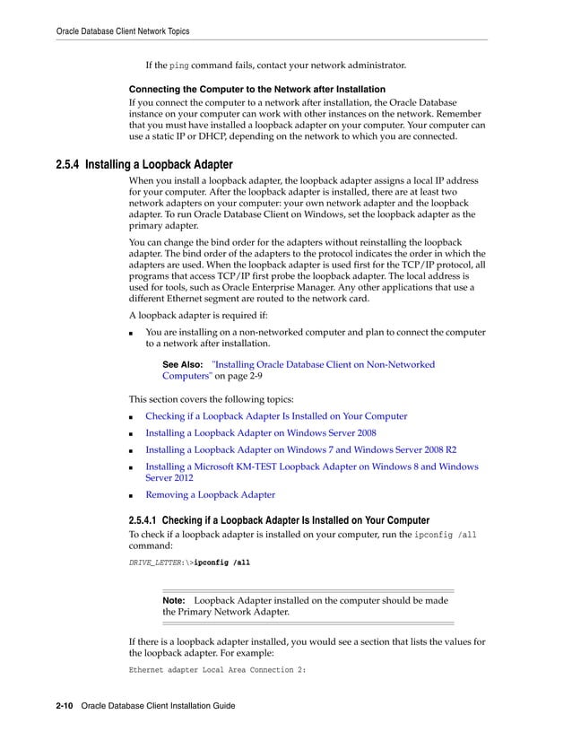 Oracle database 12c client installation overview | PDF