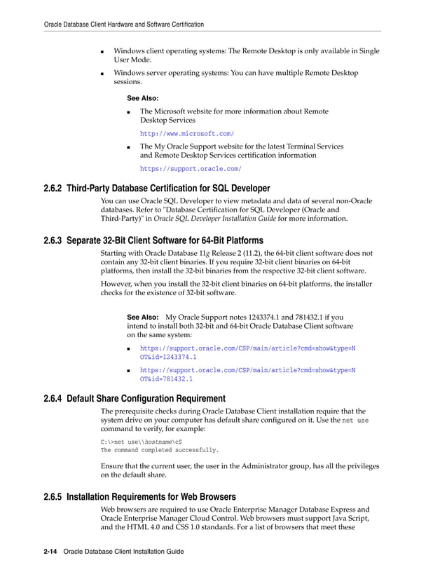 Oracle database 12c client installation overview | PDF