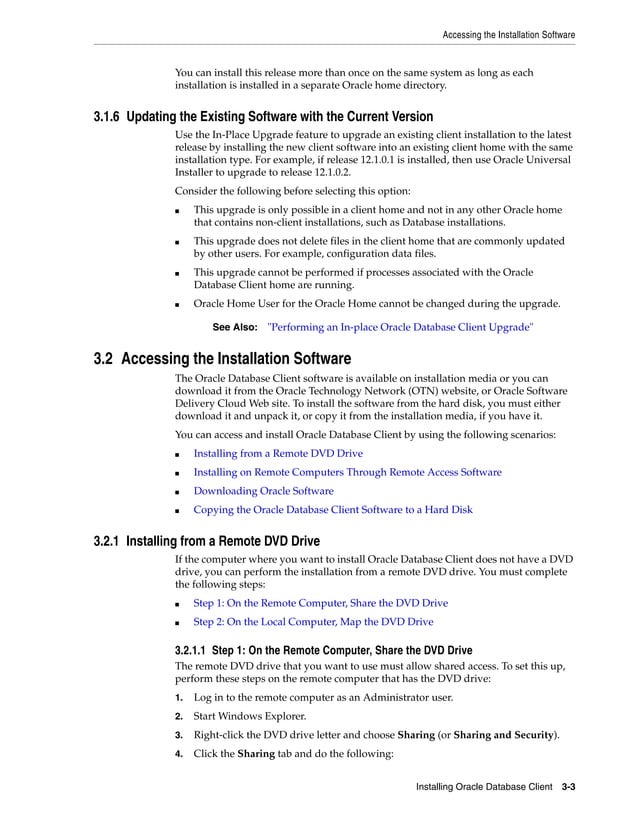 Oracle database 12c client installation overview | PDF