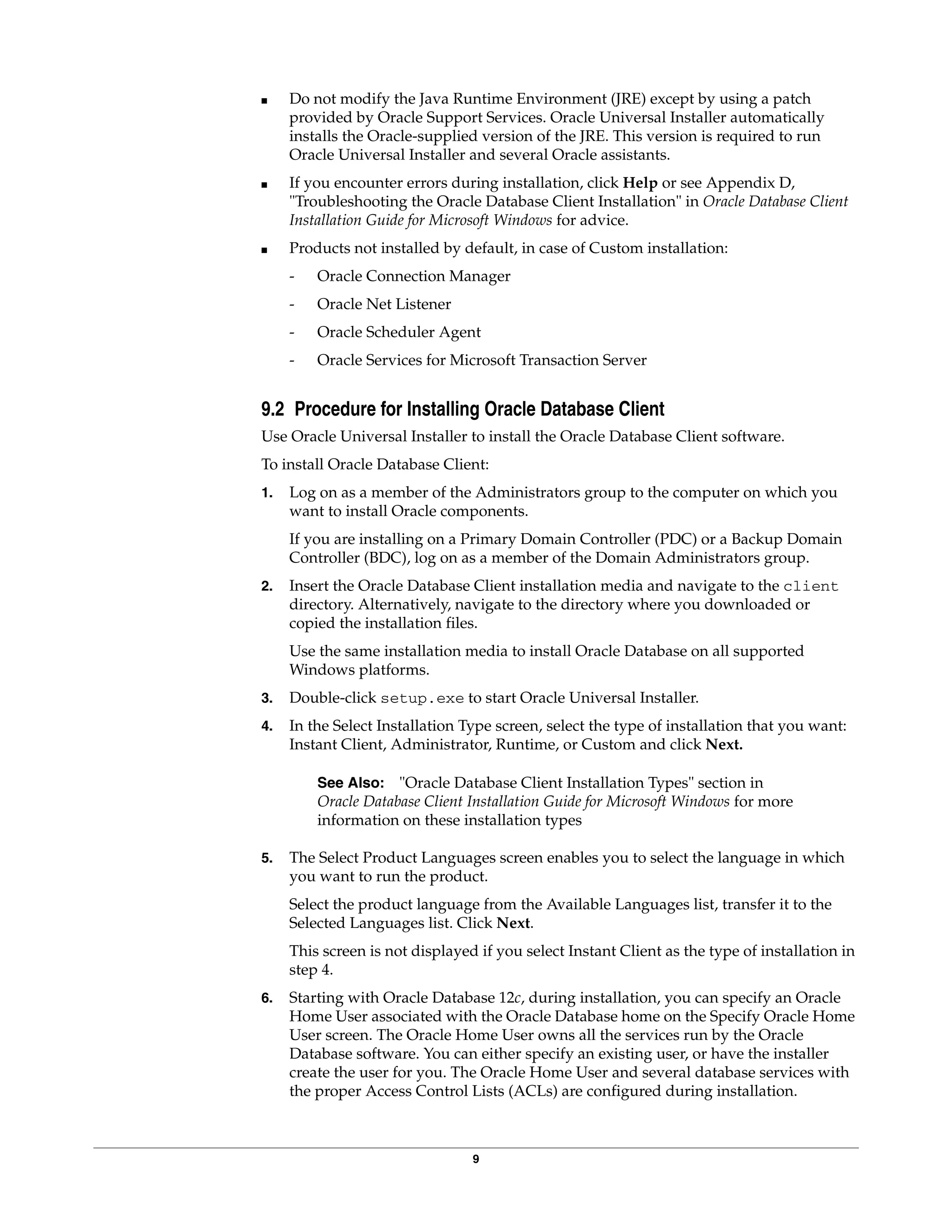 Oracle database 12c client quick installation guide 6 | PDF