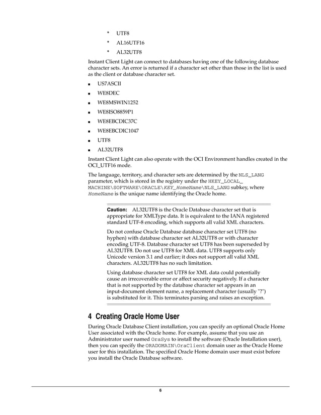 Oracle database 12c client quick installation guide 6 | PDF