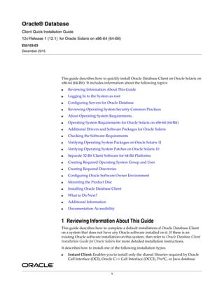 Oracle database 12c client quick installation guide 8 | PDF