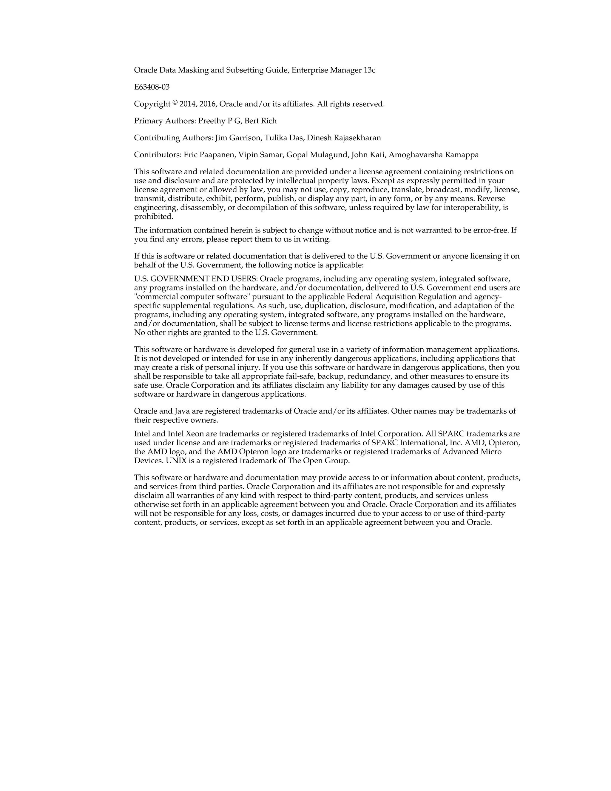 Oracle Database 12c Data Masking And Subsetting Guide Pdf 4981