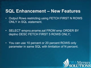 Oracle database 12c new features | PPSX