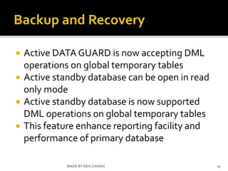 Oracle database 12c new features | PPT