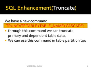 Oracle database 12c new features | PPT