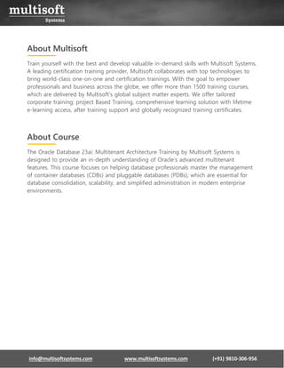 Oracle Database 23ai Multitenant Architecture - MS PPT.pdf