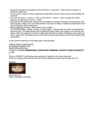 Oracle Database 23c–Fine Grained locking features | PDF