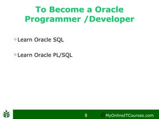 Oracle database Career paths - Introduction | PPT
