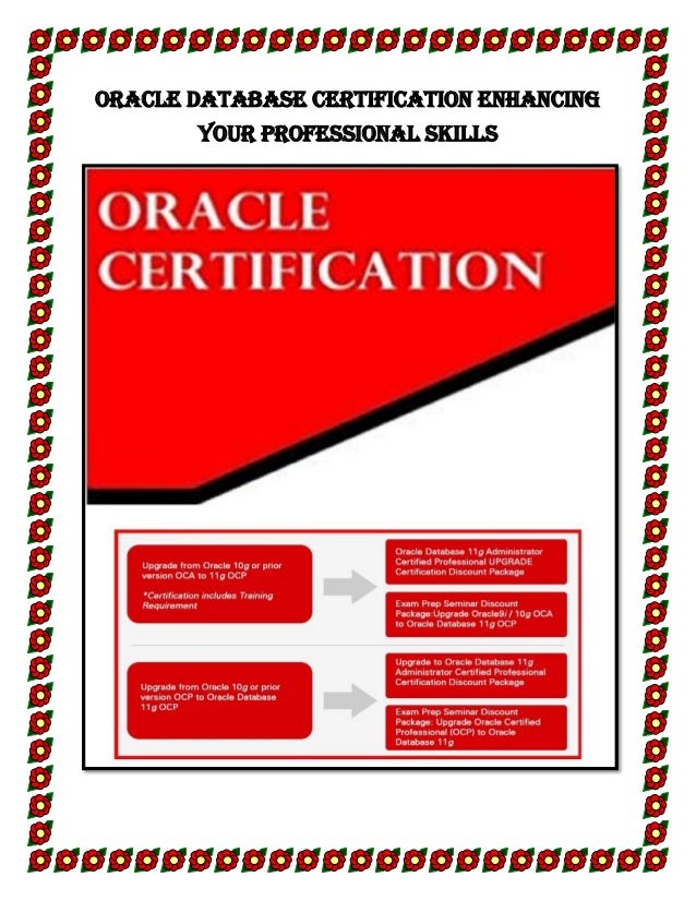Oracle Database Certification Enhancing your Professional Skills