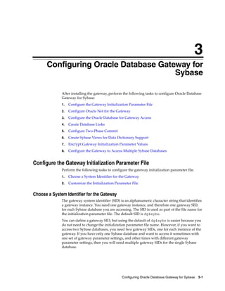 Oracle database gateway 11g r2 installation and configuration guide | PDF