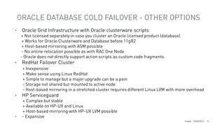 Oracle database high availability solutions | PDF