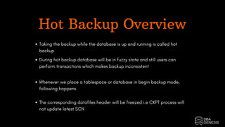 Oracle database hot backup and recovery | PDF | Operating Systems ...