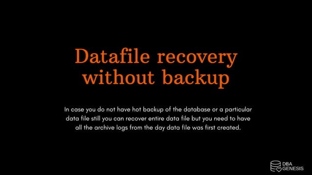 Oracle database hot backup and recovery | PDF | Operating Systems ...