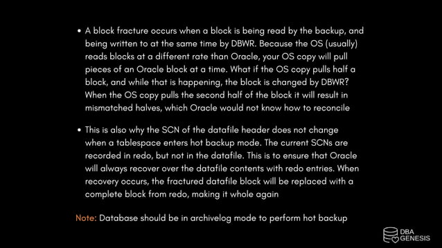 Oracle Database Hot Backup And Recovery Pdf Operating Systems Computer Software And
