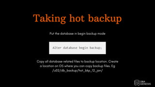 Oracle database hot backup and recovery | PDF | Operating Systems ...