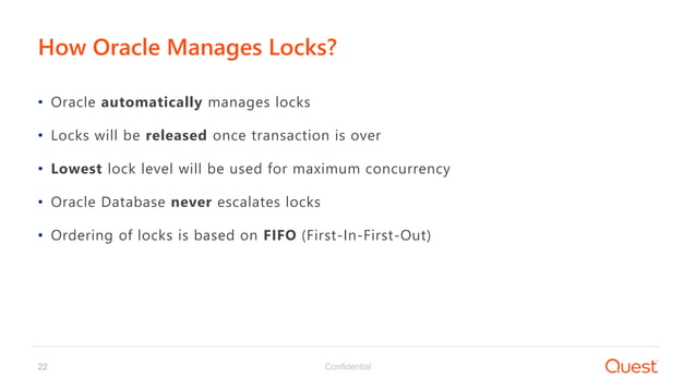 RMOUG 18 - Oracle Database Locking Mechanism Demystified | PPT