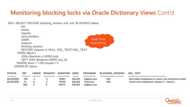 RMOUG 18 - Oracle Database Locking Mechanism Demystified | PPT