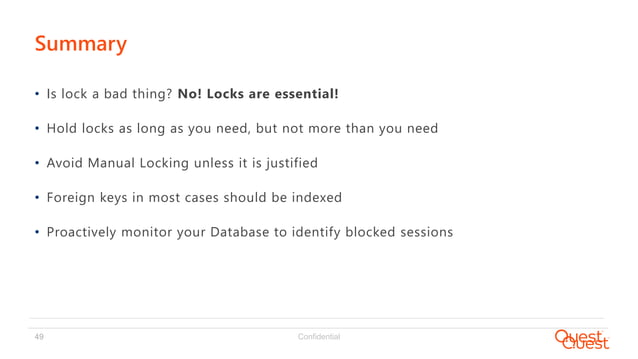 RMOUG 18 - Oracle Database Locking Mechanism Demystified | PPT