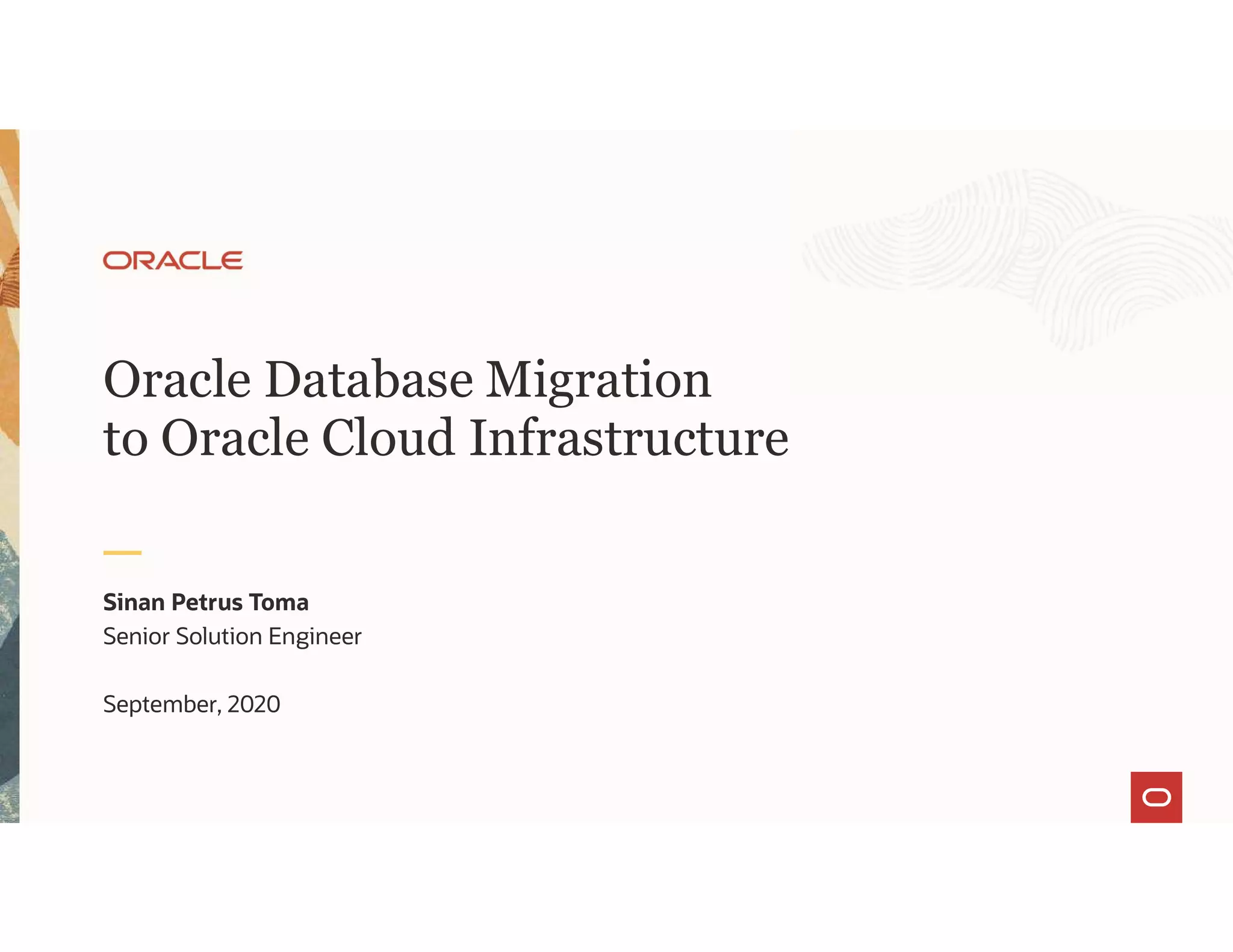 Oracle Database Migration To Oracle Cloud Infrastructure Pdf 9927