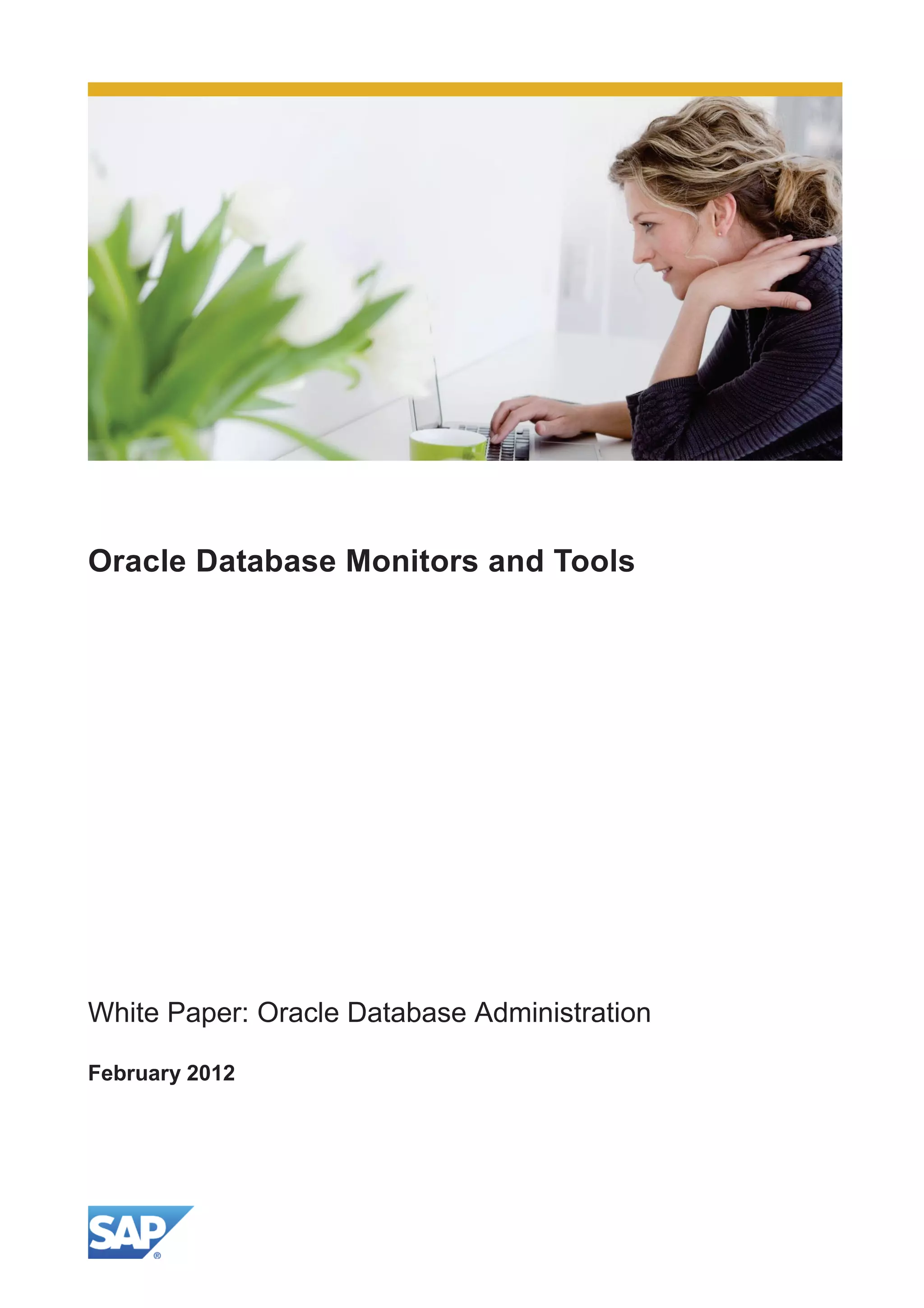 Oracle database monitors and tools | PDF