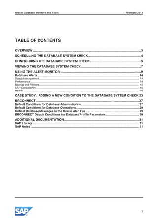 Oracle database monitors and tools | PDF