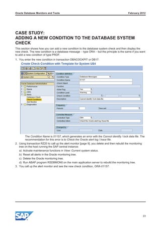 Oracle database monitors and tools | PDF