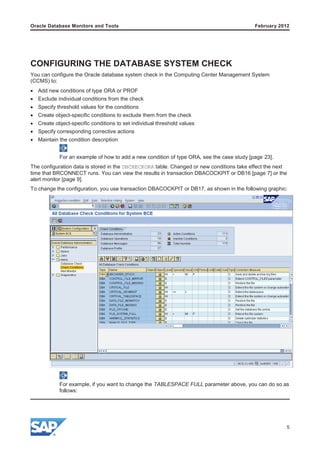 Oracle database monitors and tools | PDF