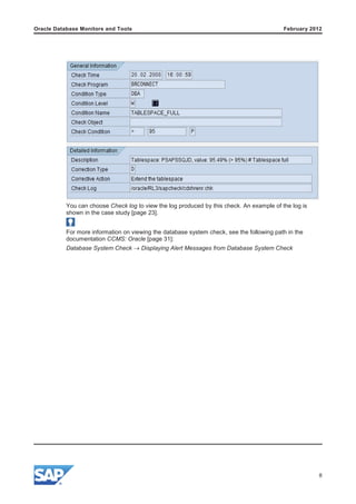Oracle database monitors and tools | PDF