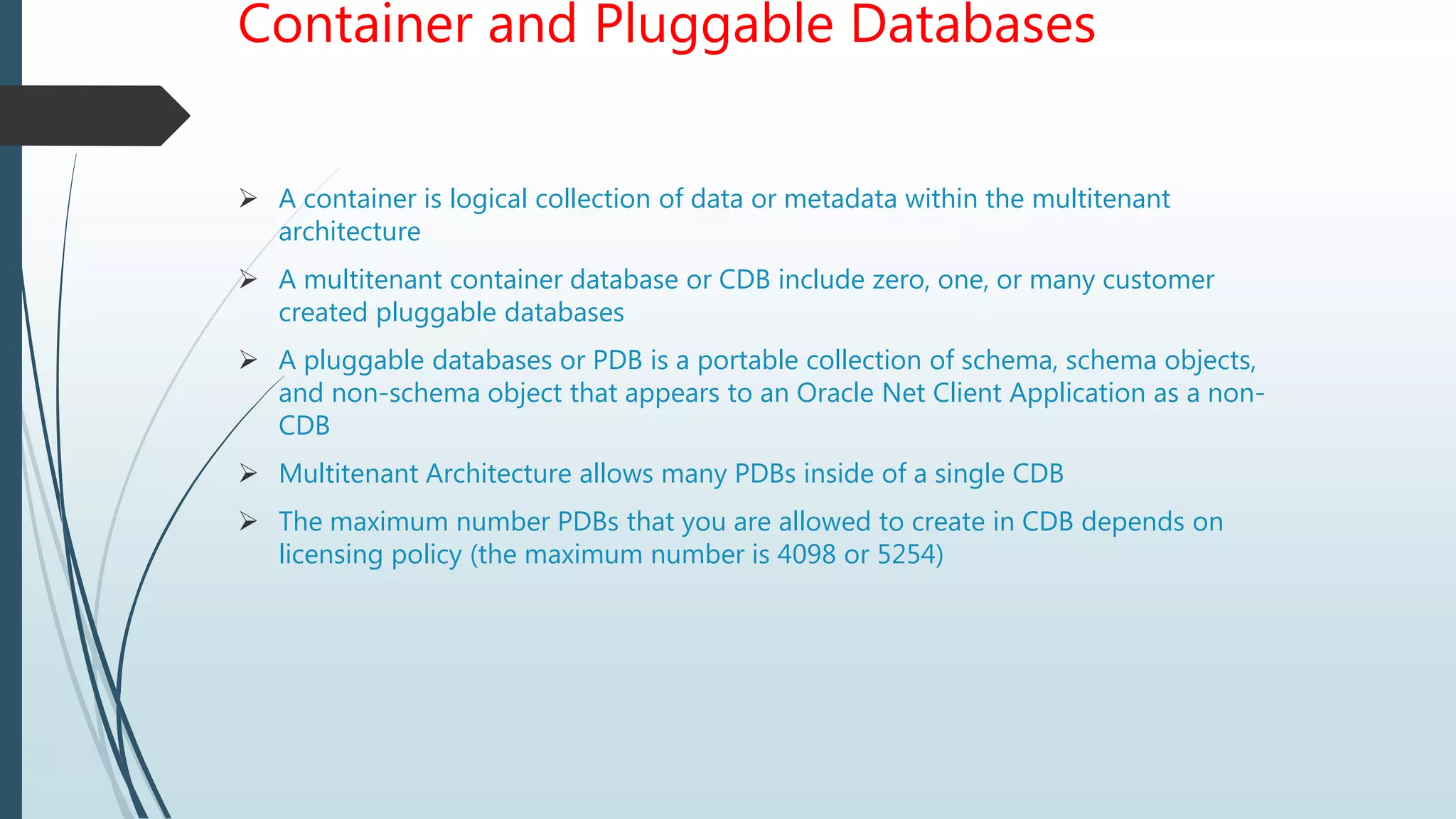 Oracle Database Multitenant Architecture Pptx