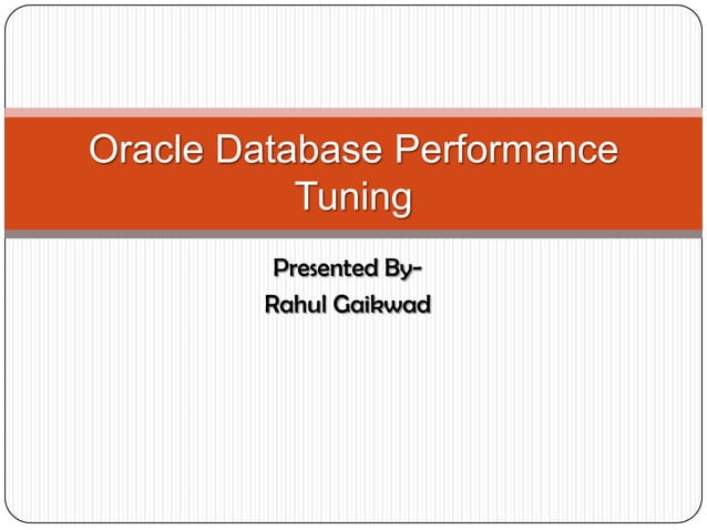 Oracle database performance tuning | PPTX
