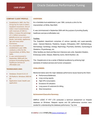 Oracle database performance tuning services!! | PDF