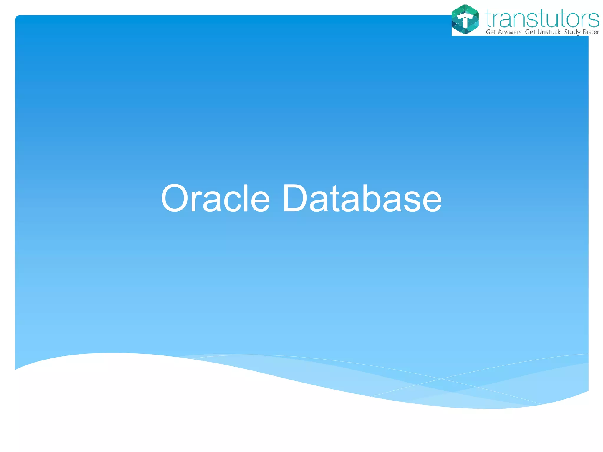 Oracle Database Computer Science Ppt