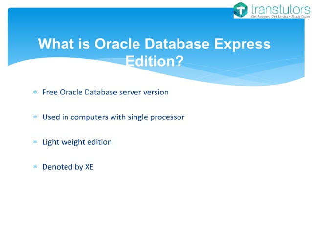 Oracle Database | Computer Science | PPTX | Databases | Computer ...