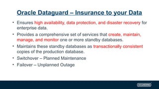 Oracle Dataguard | PPT | Databases | Computer Software and Applications