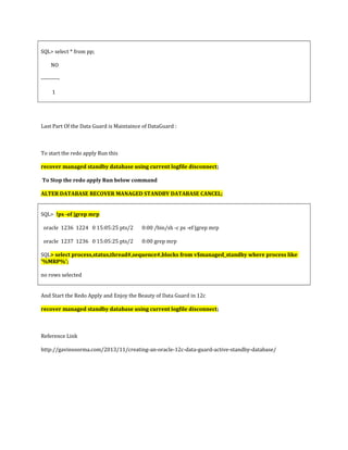 Oracle data guard configuration in 12c | PDF