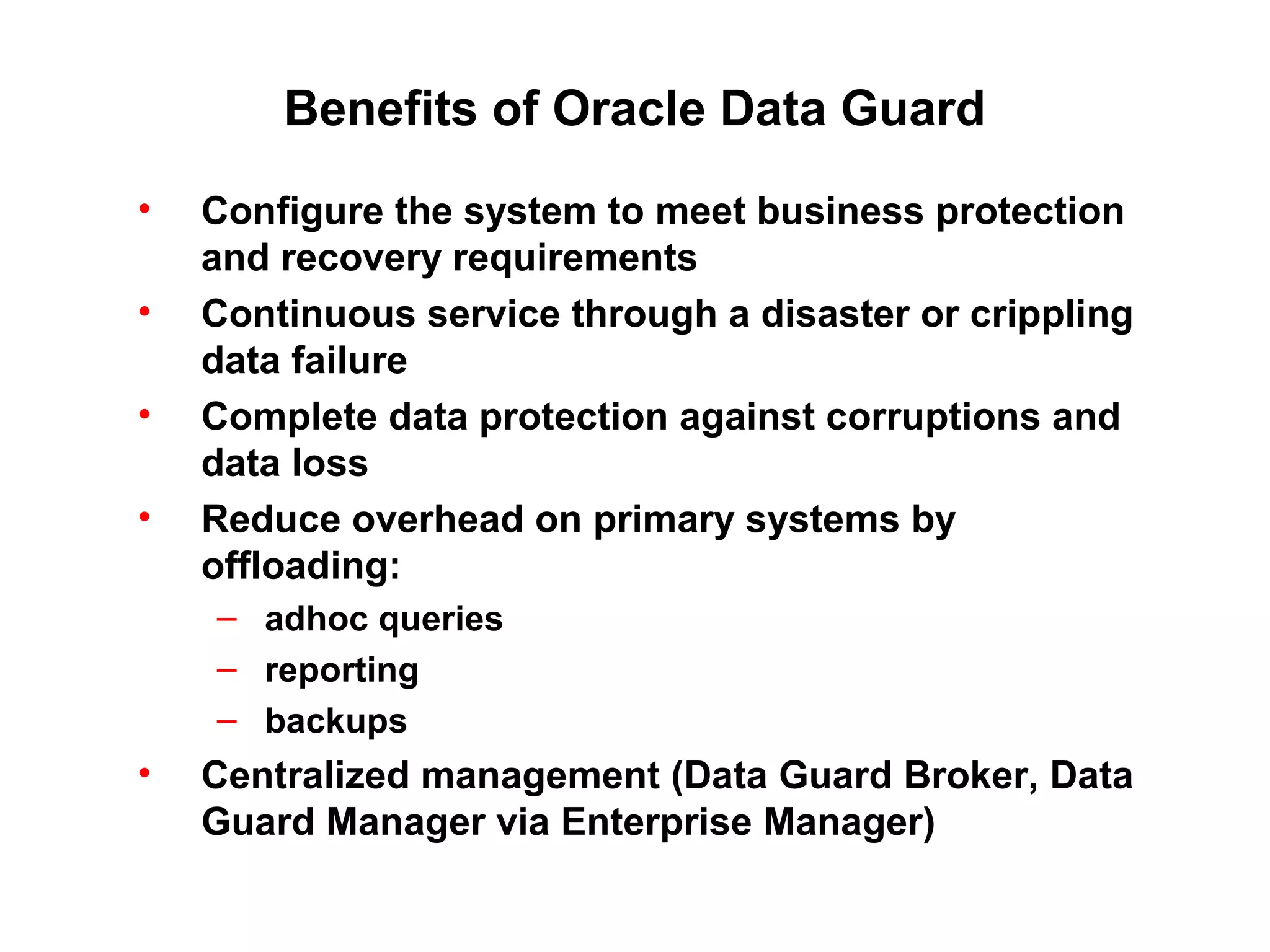 Oracle dataguard overview | PPT