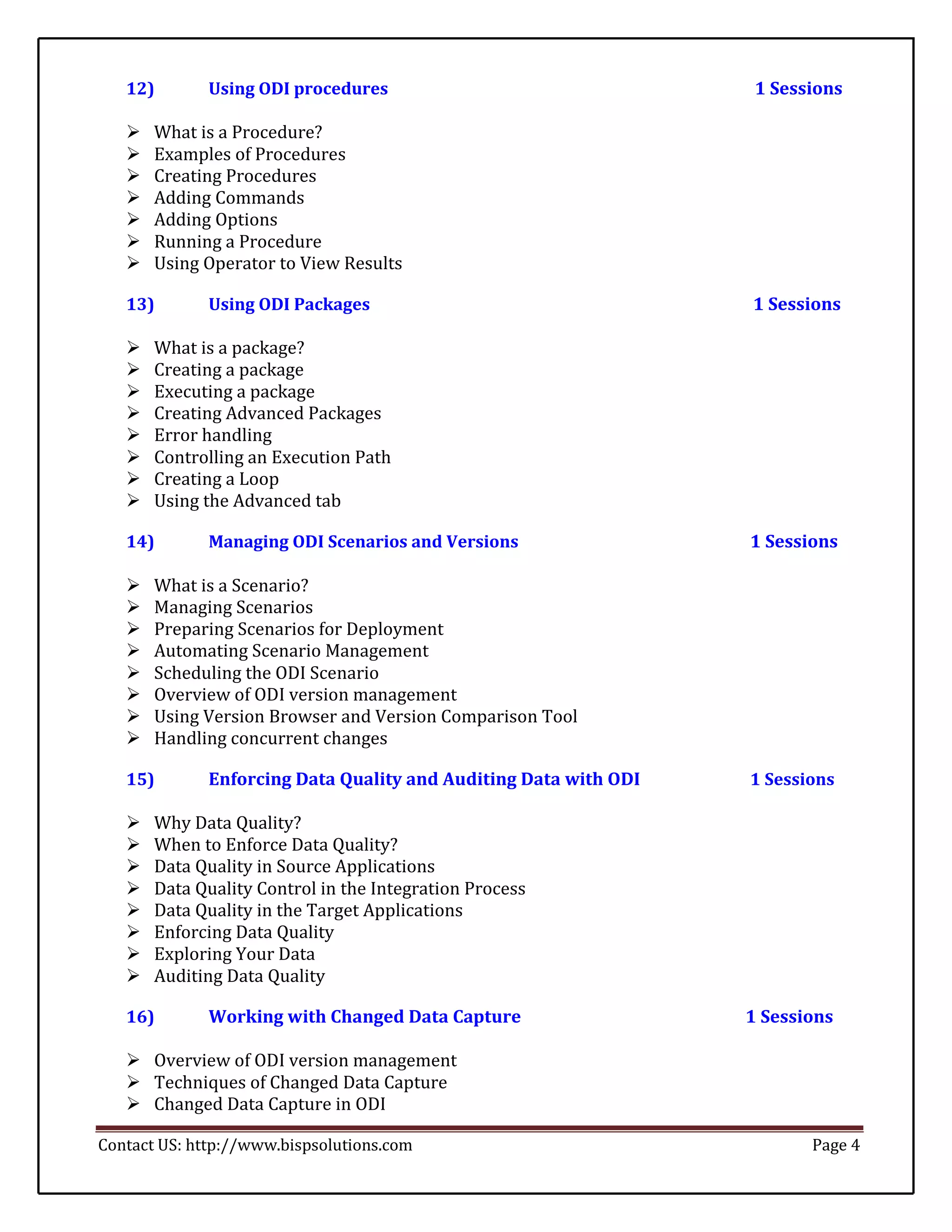Oracle dataintegratorcurriculum | PDF