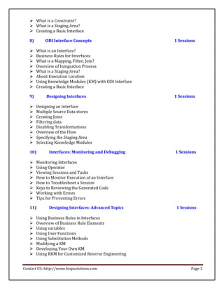 Oracle dataintegratorcurriculum | PDF