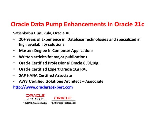 Oracle Data Pump Enhancements in Oracle 21c.pptx