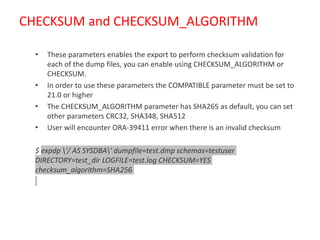 Oracle Data Pump Enhancements in Oracle 21c.pptx