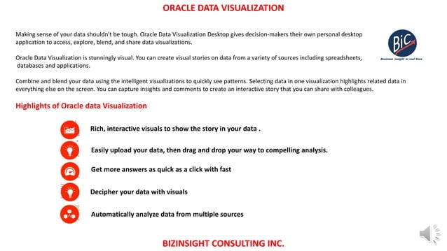 Oracle data Visualization(Components) | PPTX | Databases | Computer Software and Applications