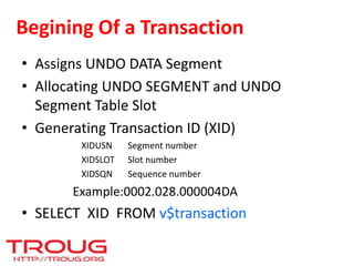 Oracle'da Transaction Yönetimi | PPTX