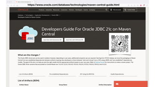 Oracle Database Ecosystem for Java Developers | PPT